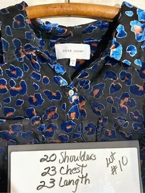 Dear John | Tops | Dear John Burn Out Velvet Blouse Sz S Roll Tab Slvs ...